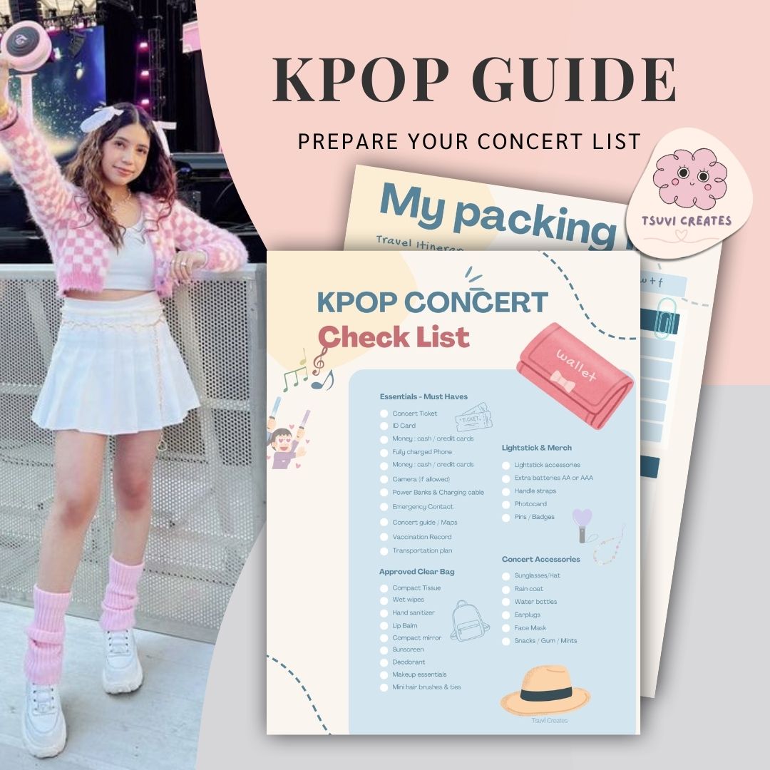 Kpop Concert Checklist - Digital Planner Template – Tsuvishop