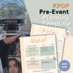 Kpop Event Organiser - Digital Planner Template – Tsuvishop